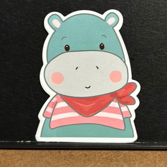 Design | Cartoon Hippo Sticker | Poshmark